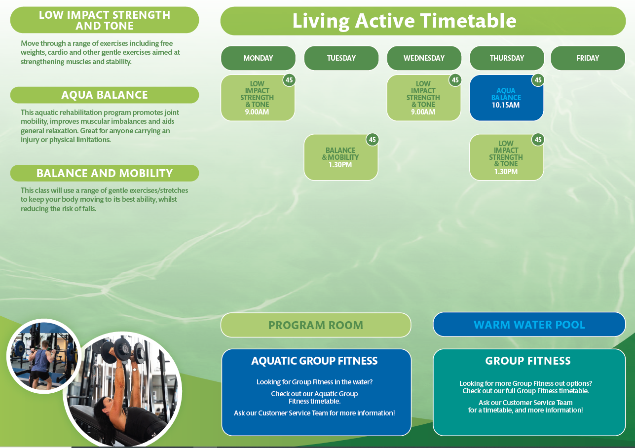 Living Active Timetable - Bluewater